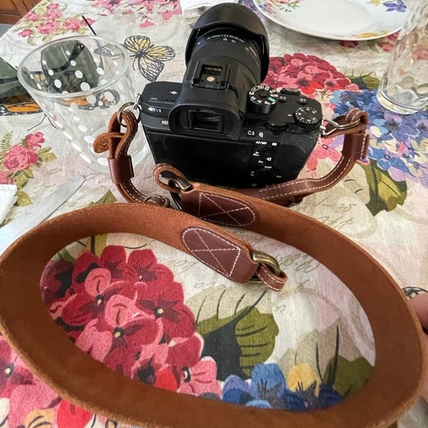 Personalized Leather Camera Strap Gift Custom Strap for Photographers ...