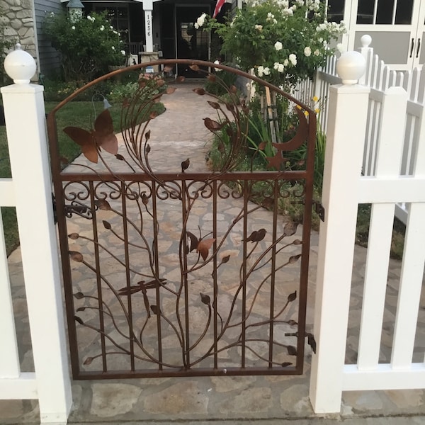 Iron Woodland Garden Gate: Handcrafted Steel, 3x4 Ft - Etsy