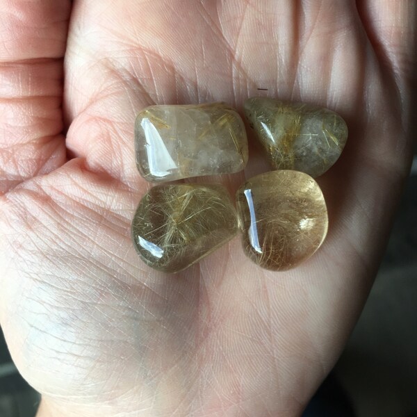 Golden Rutilated Quartz Tumbled Crystal - Multiple Sizes Available ...