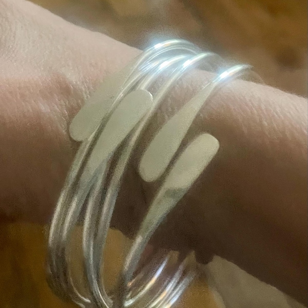 925 Sterling Silver Bangle Boho Stacking Bangles Handmade Bangle ...