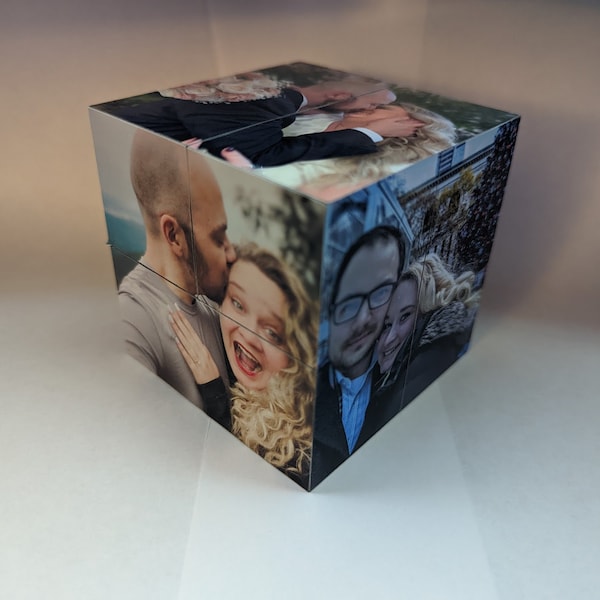 Personalized Photo Cube, Infinity Cube Custom Photo Anniversary Gift ...