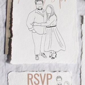 Illustrated Wedding Invitation Personalized Invitation Line - Etsy