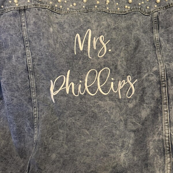 Embroidered Bride Denim Jacket, Bride Jean Jacket, Future Mrs Jacket ...