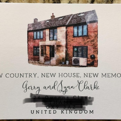 Custom Moving Announcement Card/just Moved Card/personalized New House ...