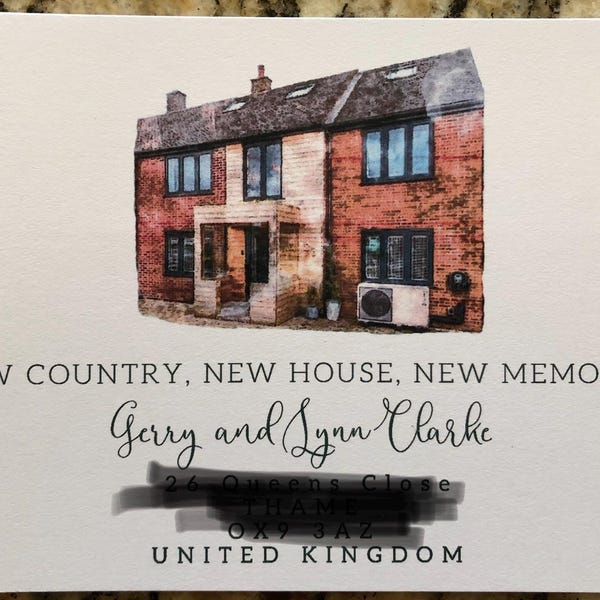 Custom Moving Announcement Card/just Moved Card/personalized New House ...