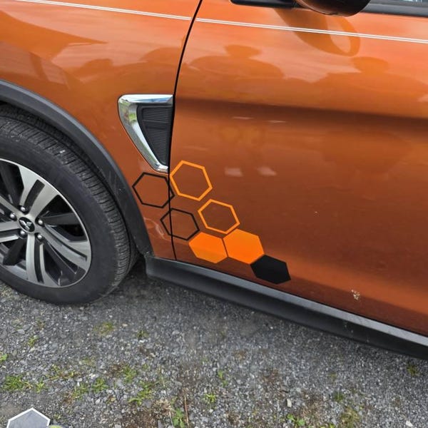 Hexagon / Honeycomb JDM Car Decal Sticker 4.5inch / Hex Side Vehicle ...
