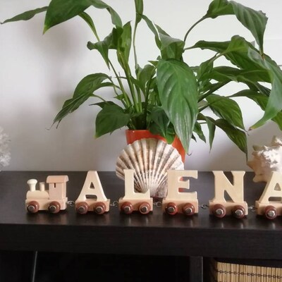 Wood Train, Signature, Letter Train New - Etsy