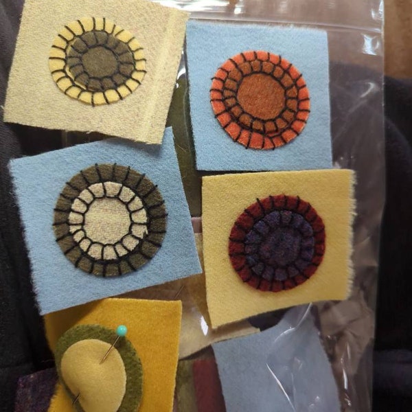 Sunflower in Moonlight Penny Mat - Pattern Only - Etsy