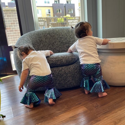 Mermaid Bell Bottoms Leggings Green Mermaid Tail Costume Girls - Etsy