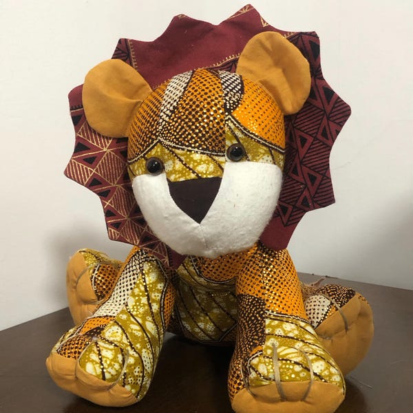 Larry Lion Toy Sewing Pattern PDF, Stuffed Lion Pattern, Stuffed Animal ...