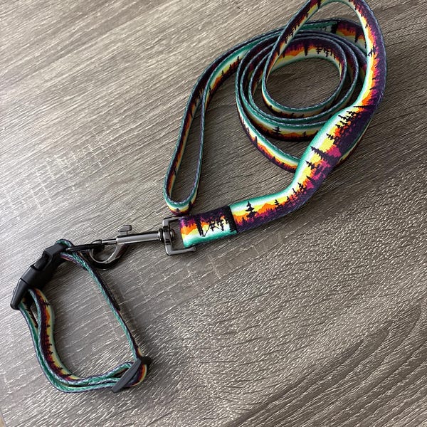 Treeline Dog Collar - Trees | Forest | Nature | Outdoors - Etsy