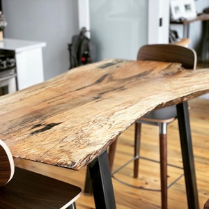 Spalted Sugar Maple Live Edge Slab 171 X 24-36 X - Etsy