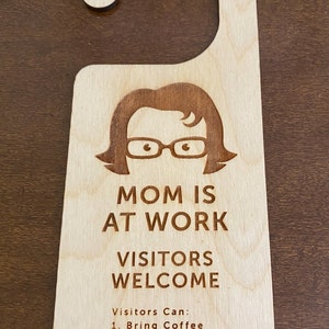 Please Do Not Disturb Mom Working Door Hanger in A Meeting Sign WFH ...
