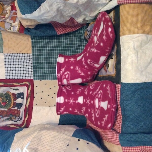 Snowbound Slipper Boots Sewing Pattern - Etsy