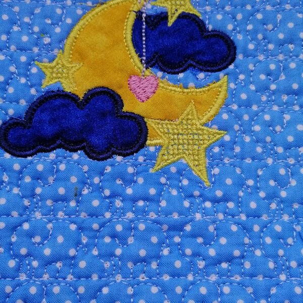 Moon Embroidery Design - Stars Embroidery Design Machine Embroidery ...