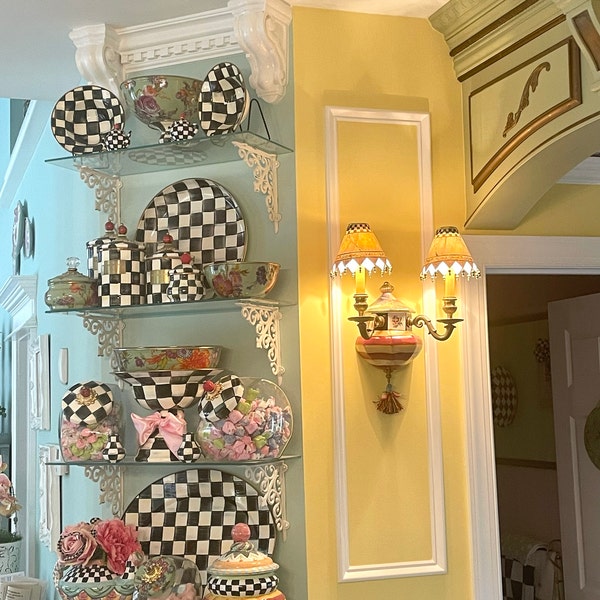 Vintage Hand Painted Mackenzie-child’s Torquay Palm Devon Clay Wall ...