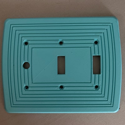 Minimalist Mid Century Modern Dual Toggle Switch Plate Cover With Retro ...