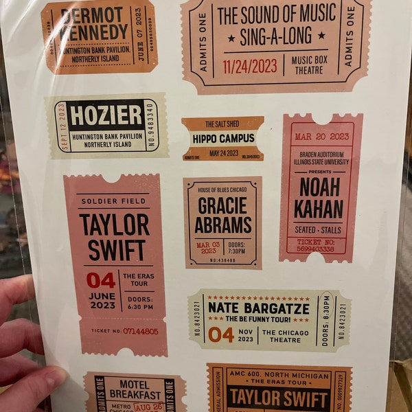 Digital Download Personalised 5 Retro Gig Ticket Print Bespoke Theatre ...