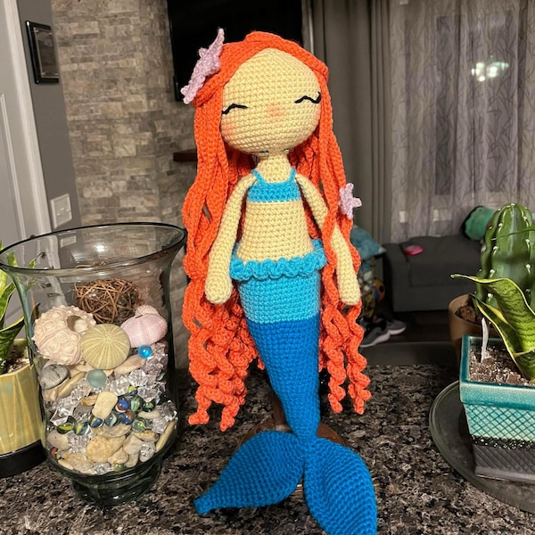 Mermaid Crochet Doll Pattern: Amigurumi Sirenita Tutorial - Etsy