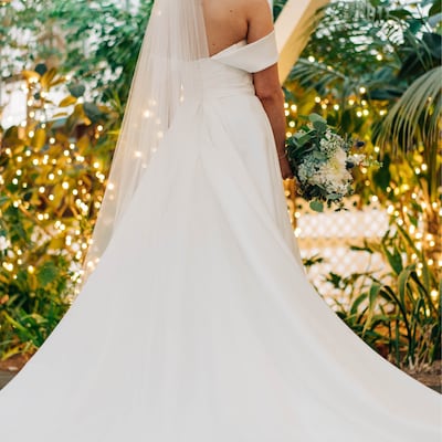 3 Tier 120 Inch Cathedral Wedding Veil With Blusher Bridal - Etsy