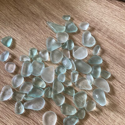 Aqua Marine Sea Glass 10mm-25mm From Kent, UK Beaches Assorted Sizes 50 ...