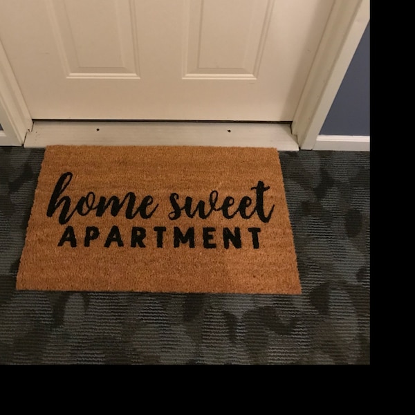 Home Sweet Apartment Doormat, Welcome Mat, Housewarming Gift, Welcome ...