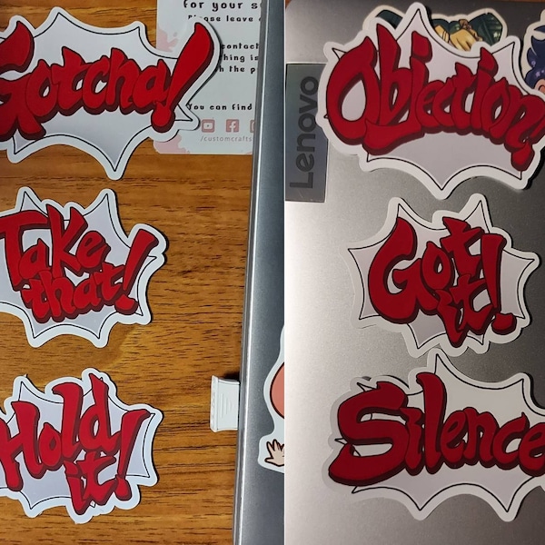 Ace Attorney Stickers: Objection! Speech Bubbles - Game Inspired - Etsy
