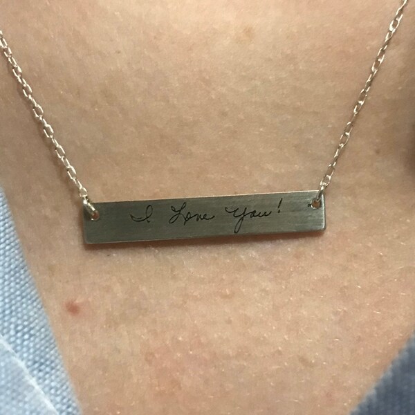 Handwritten Necklace • Handwritten Jewelry • Custom Handwriting ...
