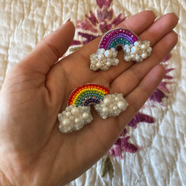 Handmade Rainbow Brooch, Handmade Brooch, Jewelry Lover, Special Design ...
