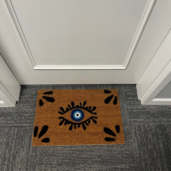 Evil Eye Doormat Boho Home Goodluck Doormat Custom Doormat Amida by Zaa ...
