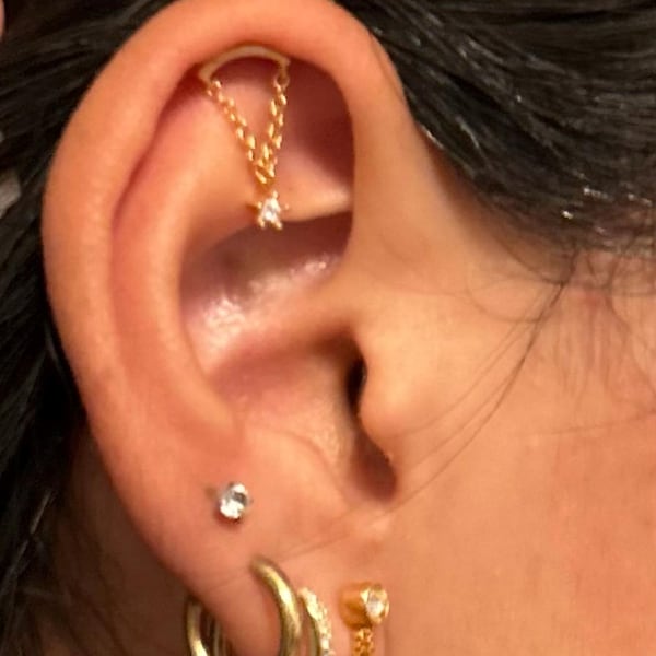 Hidden Helix Piercing 16g F136 Implant Grade Titanium Hammered Bar ...