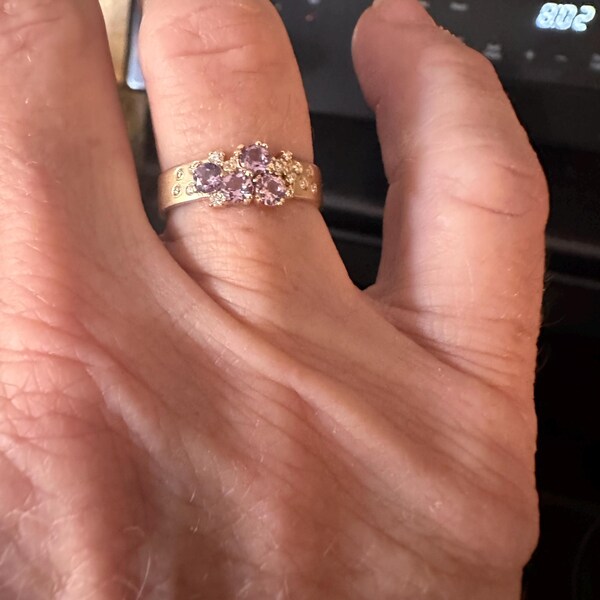 Unique Halo Rectangle Engagement Ring, 14k Solid Gold Vintage ...