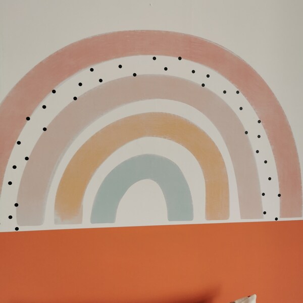 Rainbow Wall Sticker, Rainbow Wall Decal, Rainbow Wallpaper, Rainbow ...