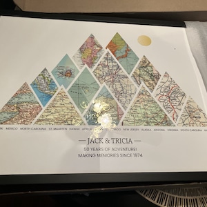 Personalized Milestones Map™ Housewarming Gift, Moving Gift 3-13 ...