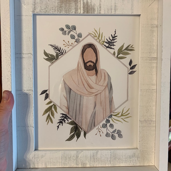Jesus Christ Faceless Portrait Watercolor Print - Etsy