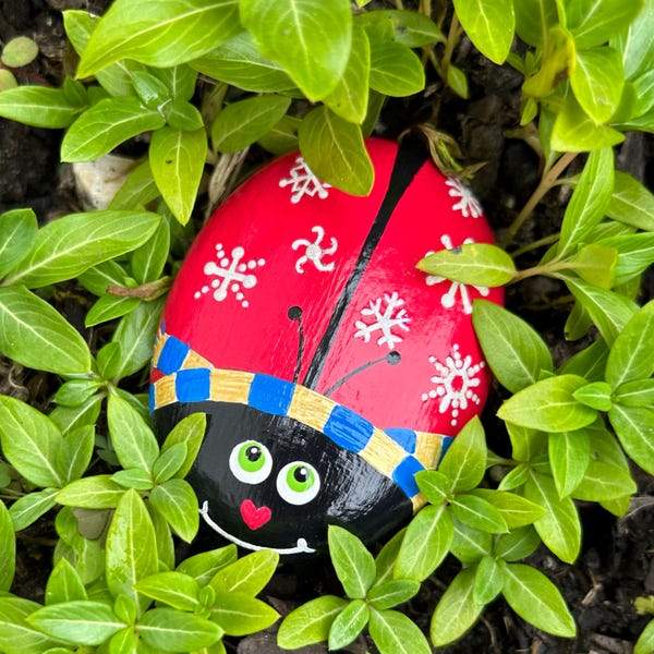 Santa Stone, Christmas Painted Rock, Santa Clause, Holidays, Garden ...