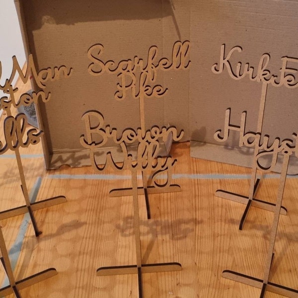 Wedding Table Names Personalised Signs Table Numbers Decorations Laser ...