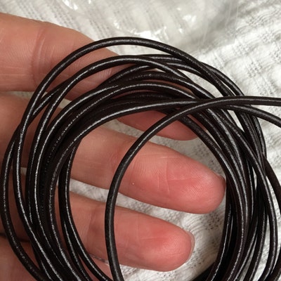 2mm Leather Cord,black Leather 2mm,1 Yard,5 Yards,10 Yards,round ...