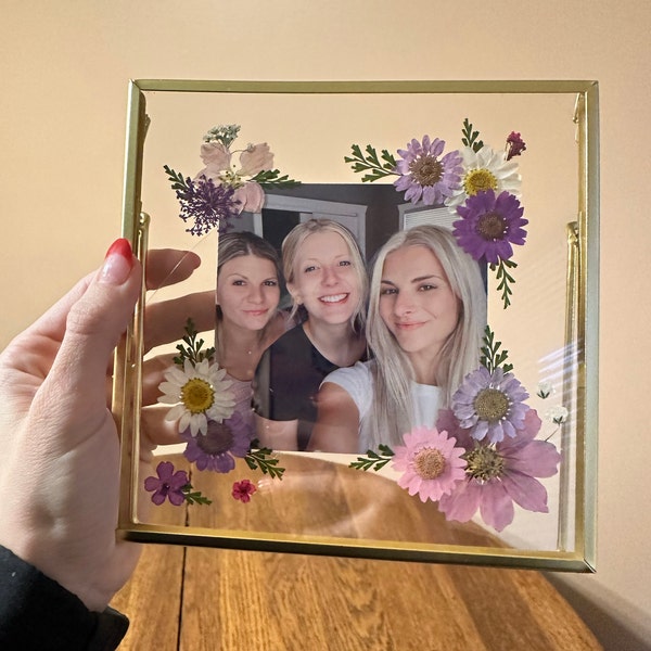 Pressed Flower Photo Frame | Flower Frame | Custom Photo Frame ...