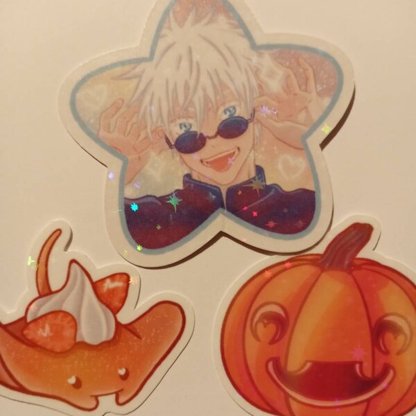 Pokemon Holographic Stickers Halloween Pikachu Eevee Mimikyu Gengar ...