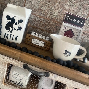 Farmhouse Tier Tray Milk Crate / Mini Farmhouse Milk Crate / Vintage ...