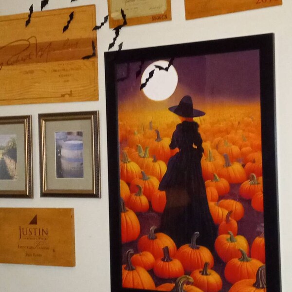Mystical Witch Halloween Print Ai Wall Art Digital Witchy Fall Home ...