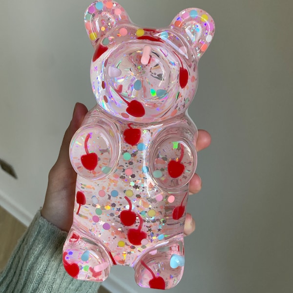Rainbow Gummy Bear Table - Gummy Bear Resin Art - Funky Furniture ...