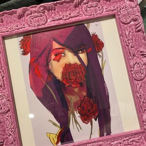 Victorian Picture Frames Pink Purple Glossy Lacquer Ornate - Etsy