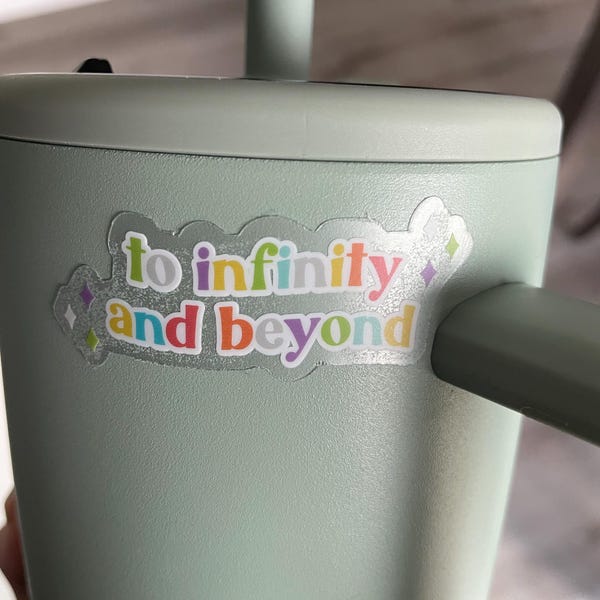 To Infinity and Beyond Quote Transparent Laptop Sticker Disney Decal ...