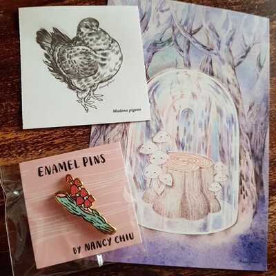 Art Print pigeon Stack 4x6 Pigeon Dove Cute Bird Illustration - Etsy