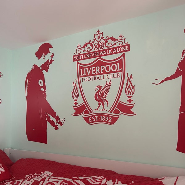Liverpool Football Club - One Colour Crest Wall Sticker - Etsy