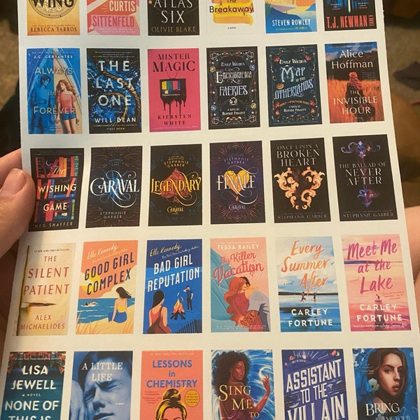 Waterproof, 30 Custom Book Cover Stickers for Book Journals, Reading ...