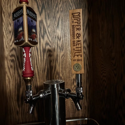 Walnut Custom Beer Tap Handle With Chalkboard Insert, Hop Edition ...