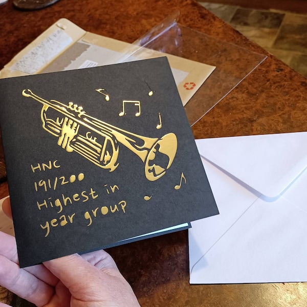 Personalised Trumpet Birthday Card - Jazz Band, Trumpeter, Orchestra ...